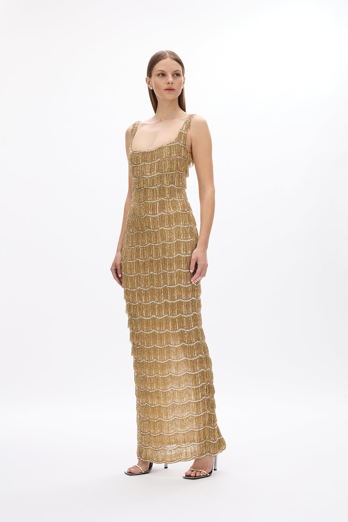 Sadie Gown in Gold | Shop Rachel Gilbert Online