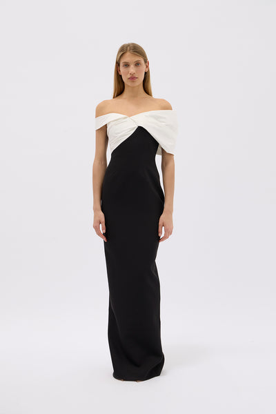 Delila Gown in Black/White | Shop Rachel Gilbert Online
